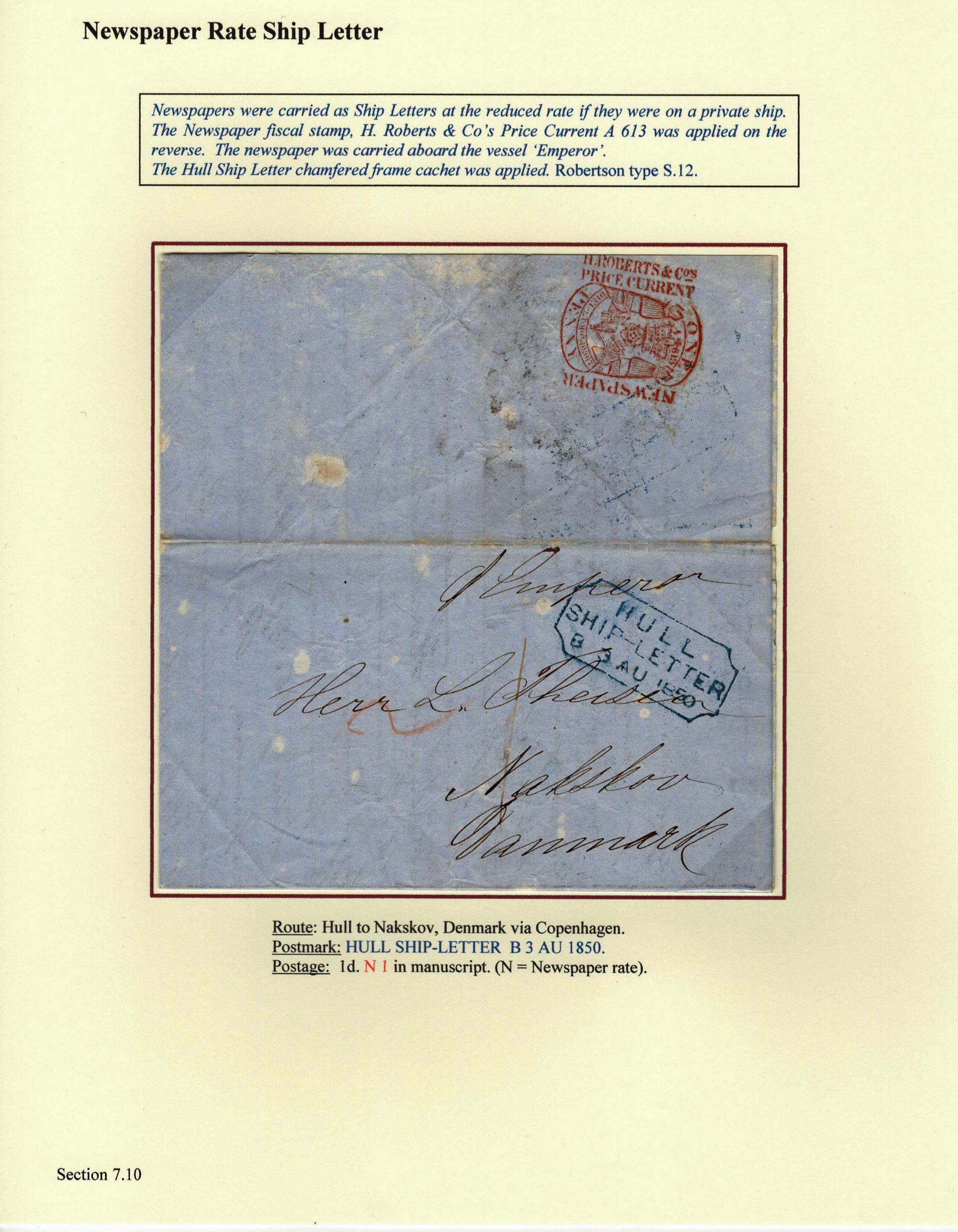 Kingston-upon-Hull Ship Letters - ABPS