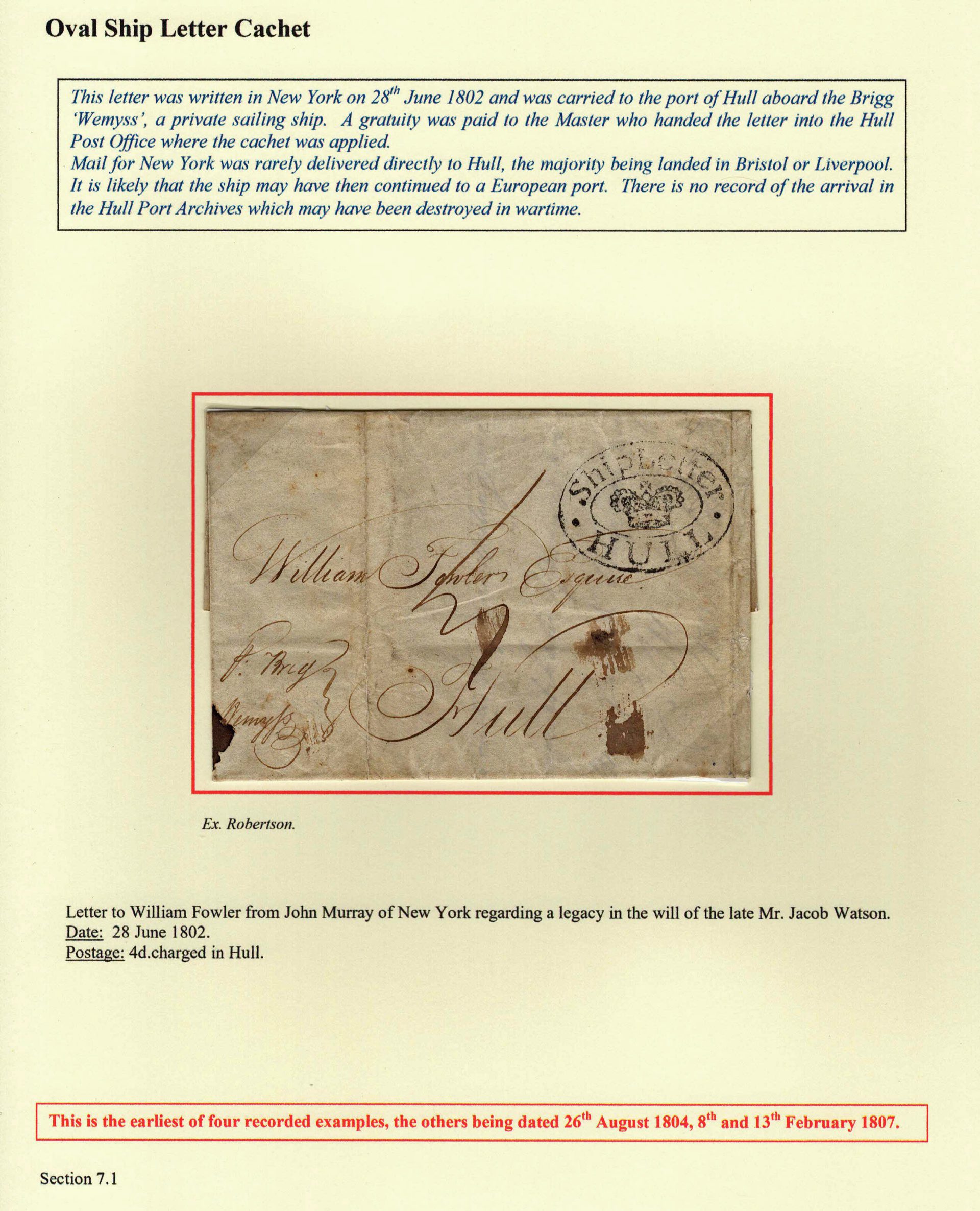 Kingston-upon-Hull Ship Letters - ABPS