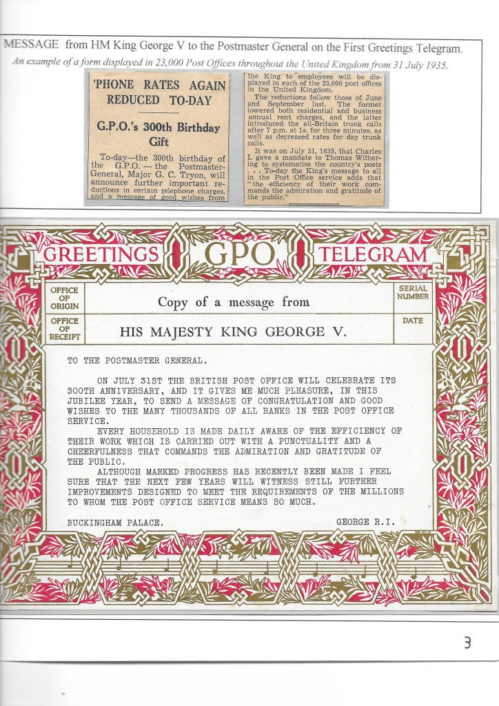 British Greetings Telegrams 1935-1938 - ABPS