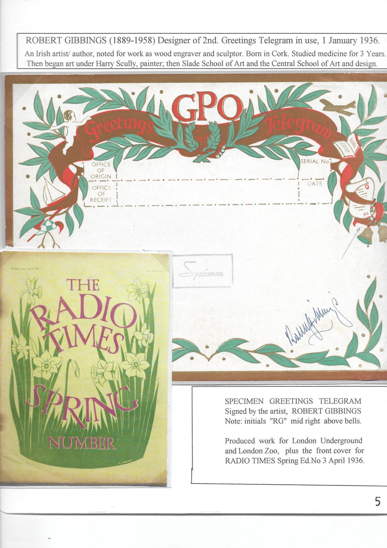 British Greetings Telegrams 1935-1938 - ABPS