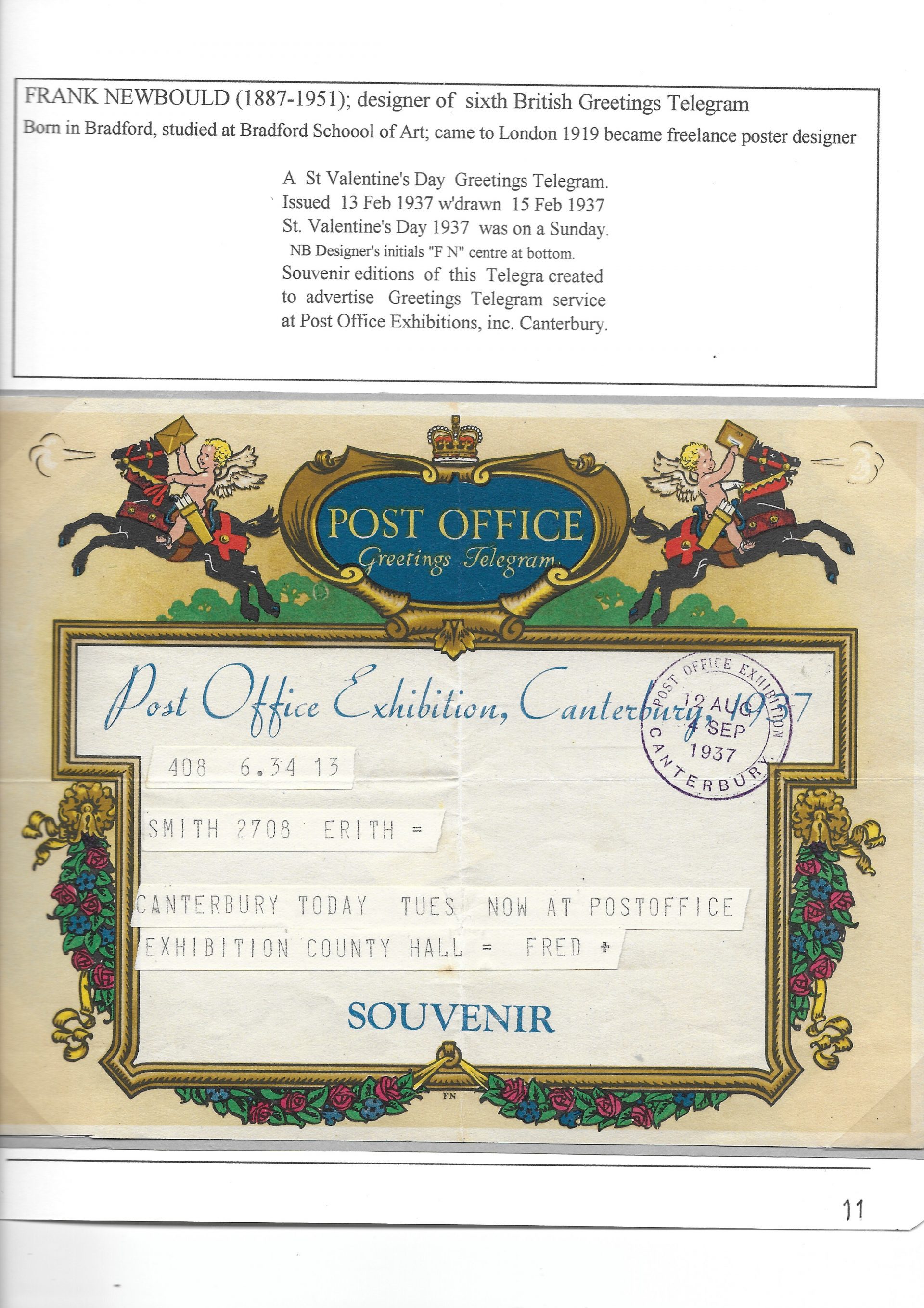 British Greetings Telegrams 1935-1938 - ABPS