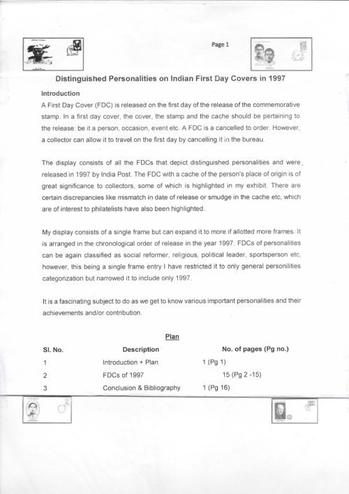 Distinguished Personalities on Indian First Day Covers in 1997 - ABPS