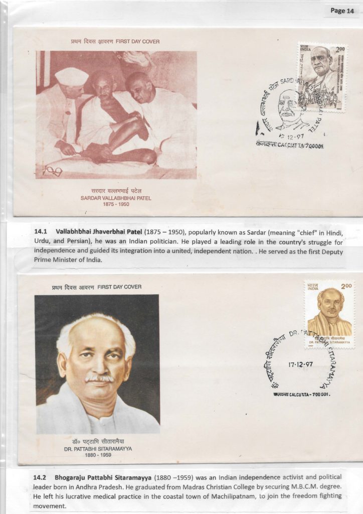 Distinguished Personalities on Indian First Day Covers in 1997 - ABPS