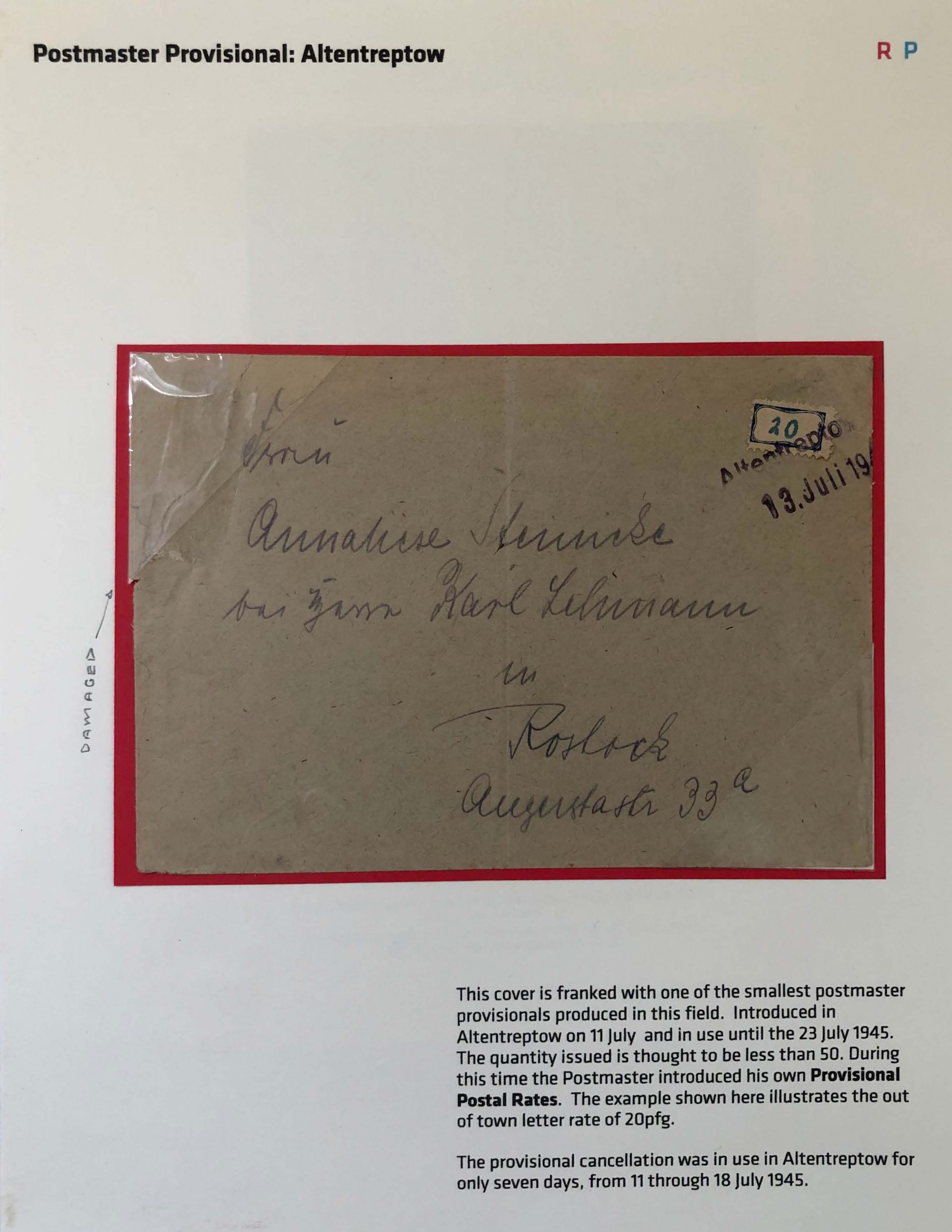 Germany 1945-1946: Postmaster Provisionals - ABPS