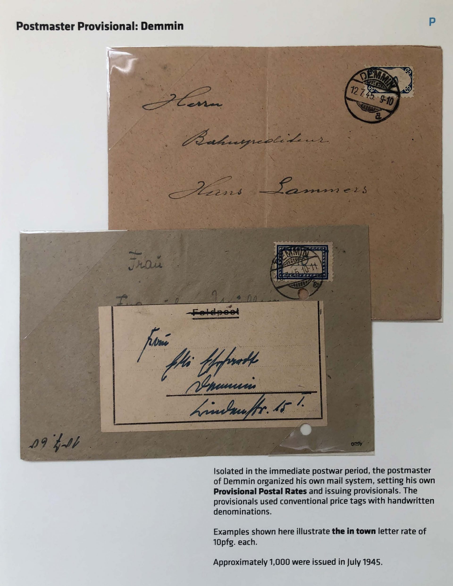 Germany 1945-1946: Postmaster Provisionals - ABPS