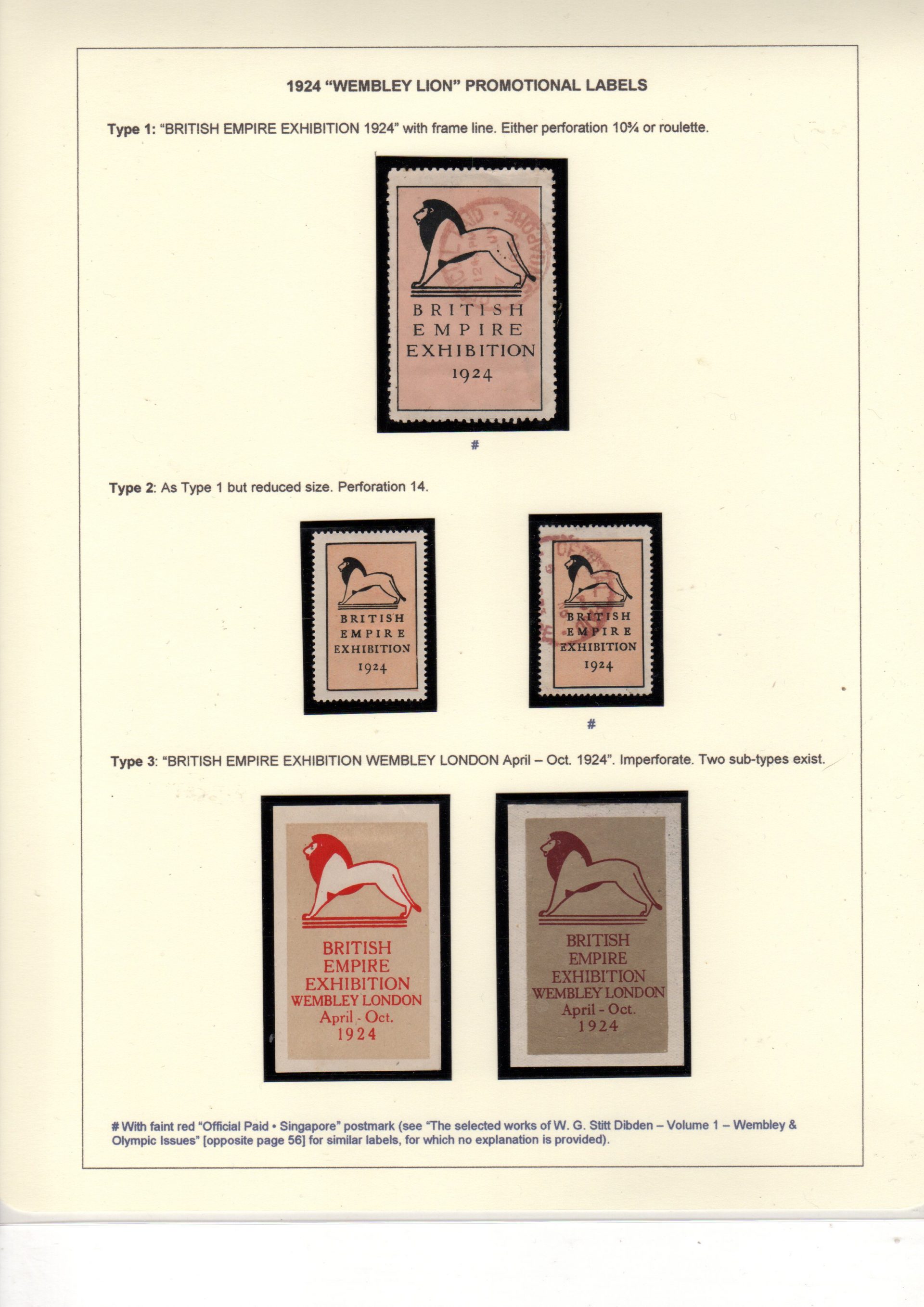 British Empire Exhibition - Publicity and Advertising Labels - ABPS