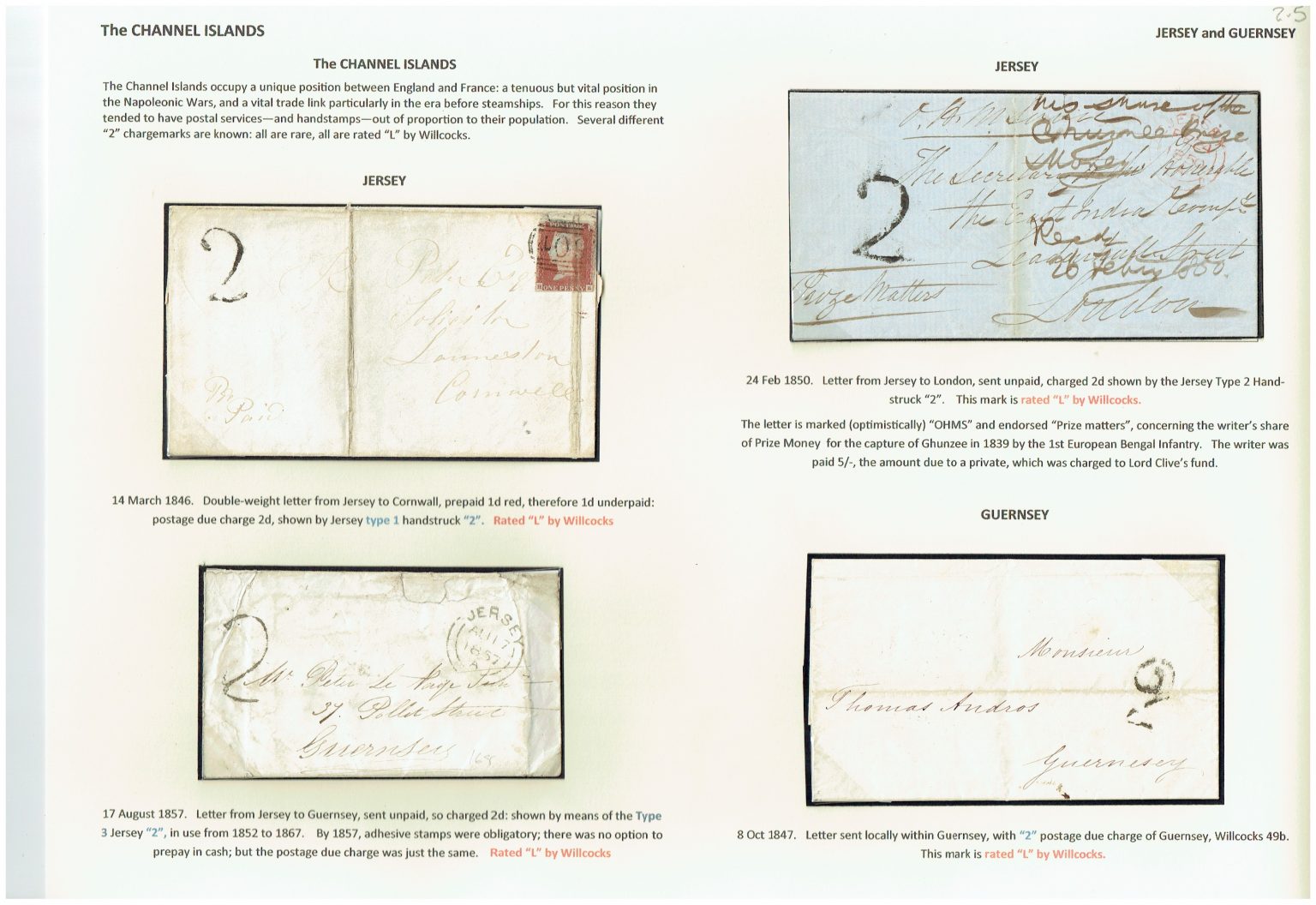 Handstruck Unpaid Charge Marks of the Uniform Penny Post of Great ...
