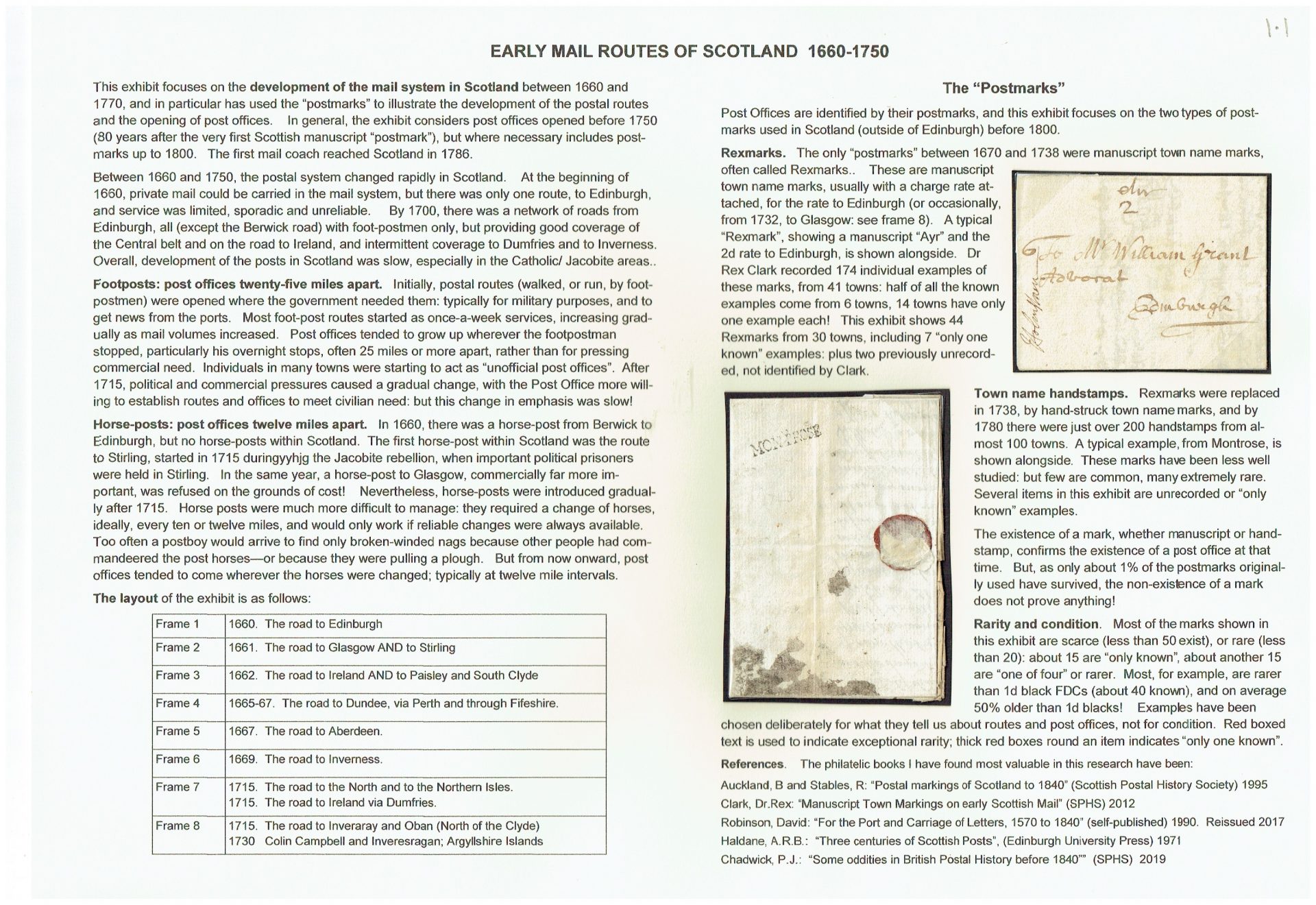 Early Mail Routes of Scotland 1660-1750 - ABPS