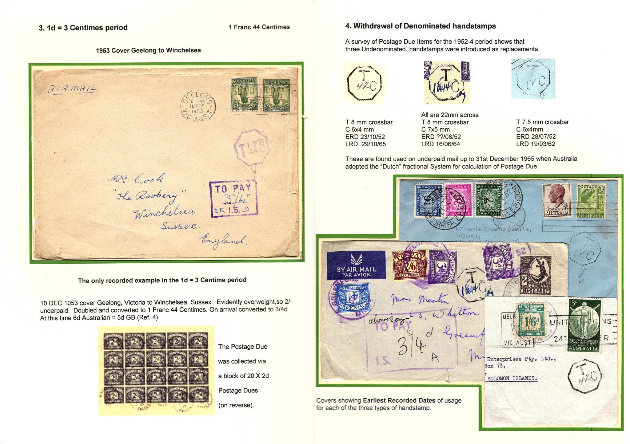 The Denominated Tax Marks of Victoria, Australia, 1947-1965 - ABPS